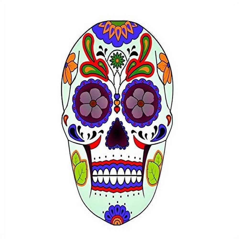 VWAQ Dia De Los Muertos Skull Wall Decals Murals Day of the Dead Wall ...