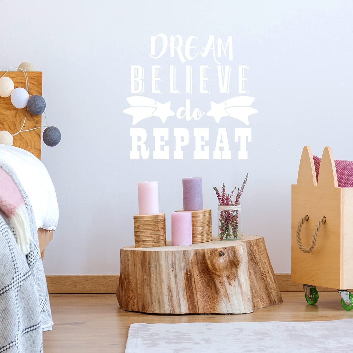 VWAQ Dream Believe Do Repeat Motivational Wall Decal - Walmart.com