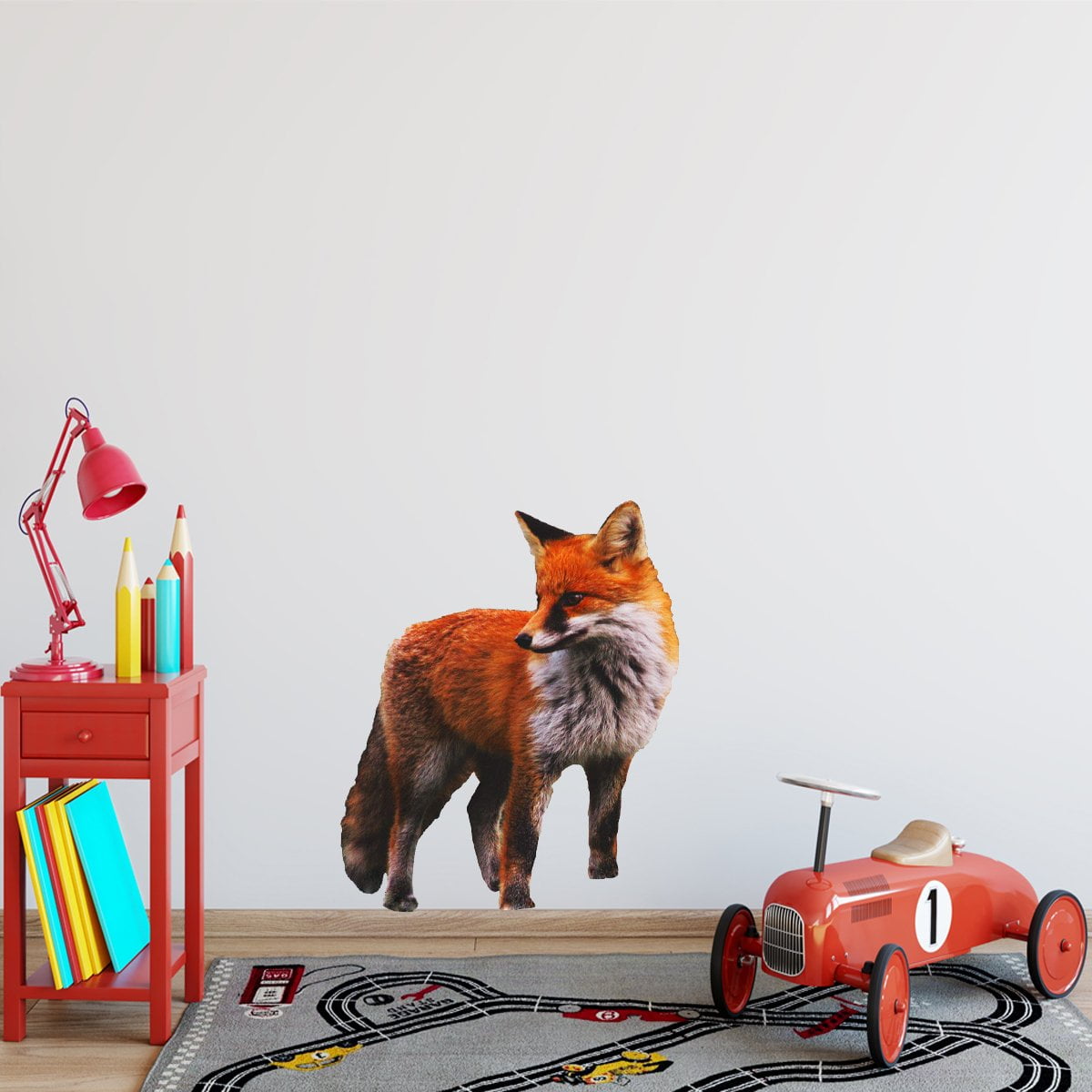 VWAQ Fox Wall Decal Red Fox Wall Art Sticker Wild Animal Vinyl Wall ...