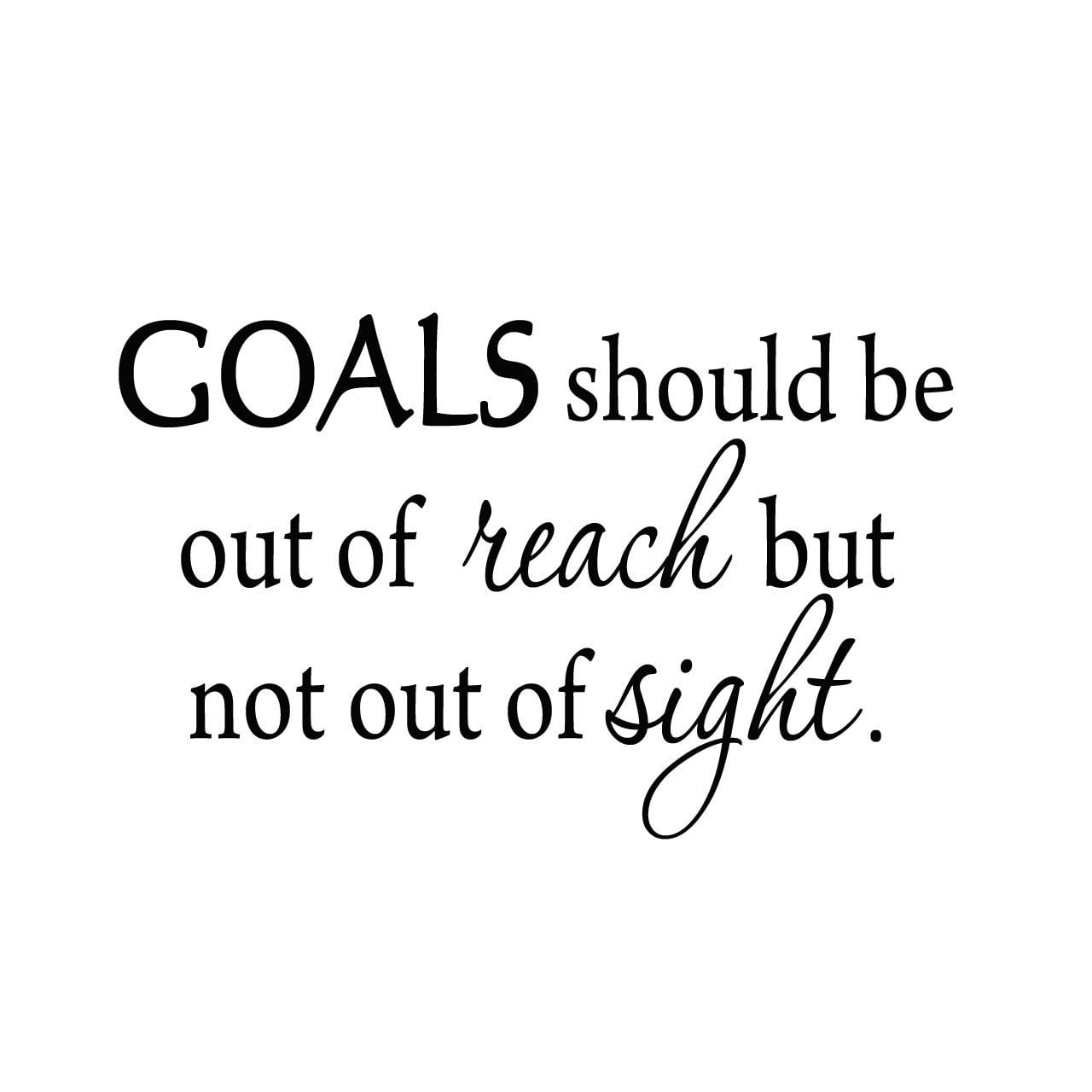 VWAQ Goals Should Be Out of Reach But Not Out of Sight, Inspirational ...