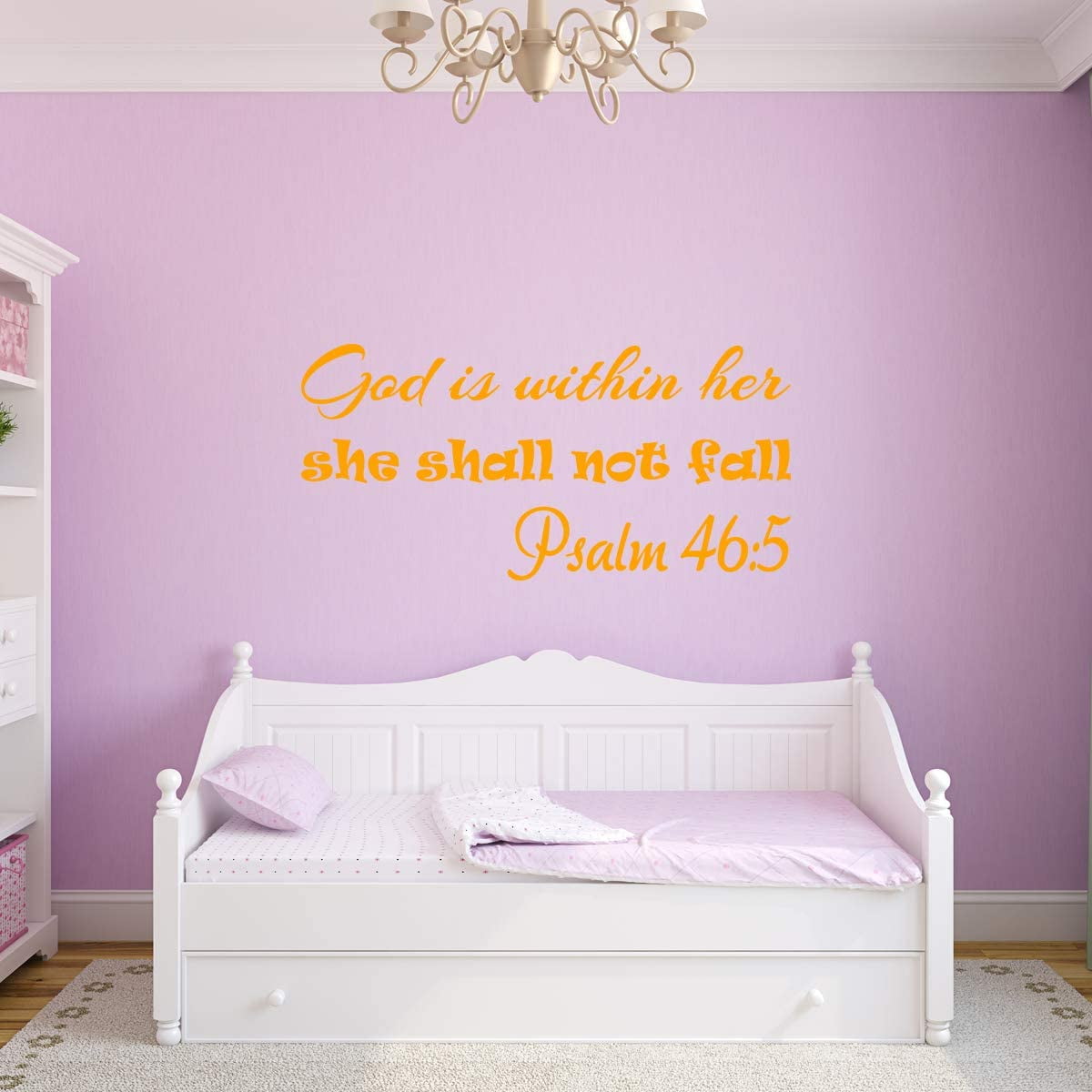 VWAQ God is Within Her She Shall Not Fall Wall Decal Psalm 46:5 ...