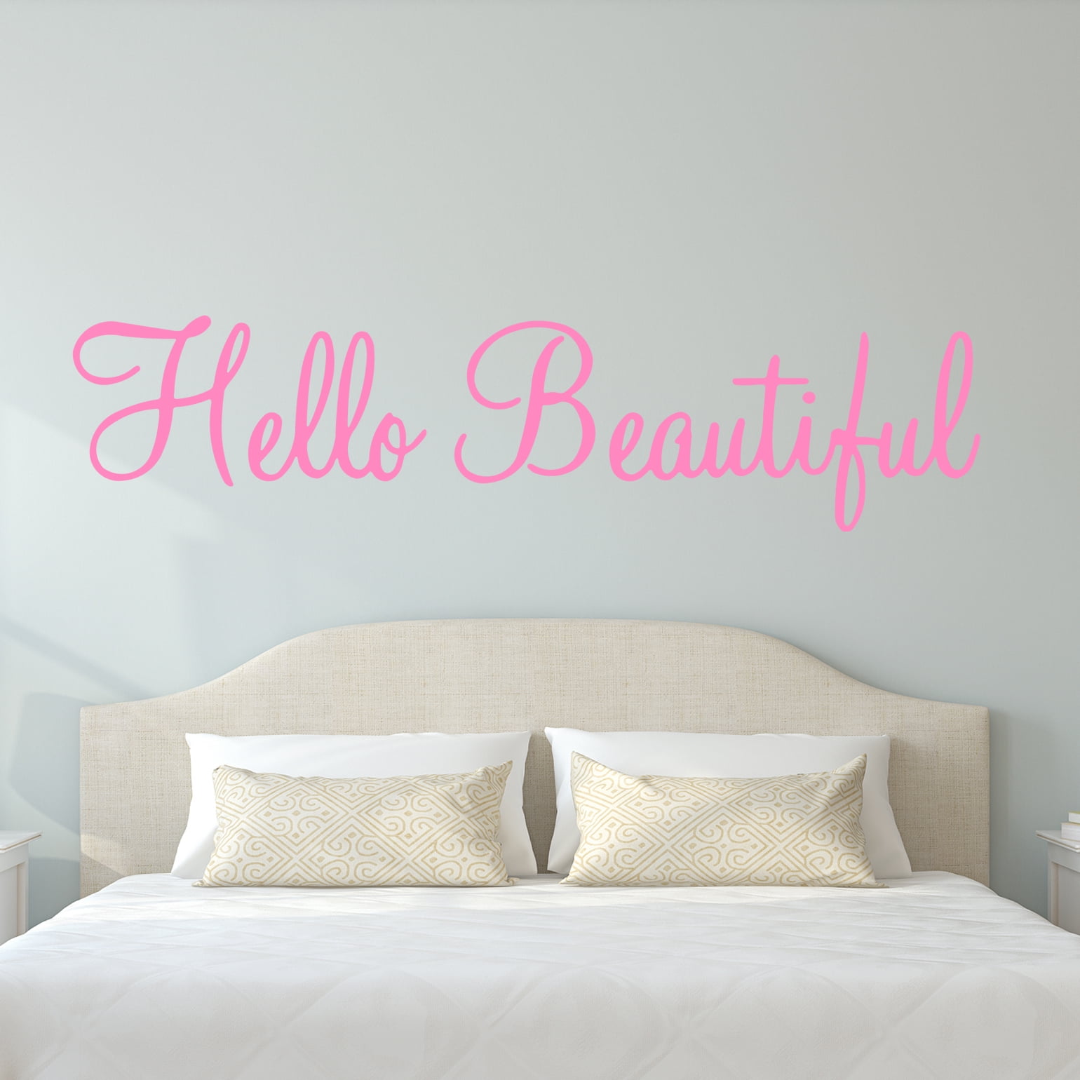 VWAQ Hello Beautiful Wall Decal Inspirational Quotes Beauty Mirror ...