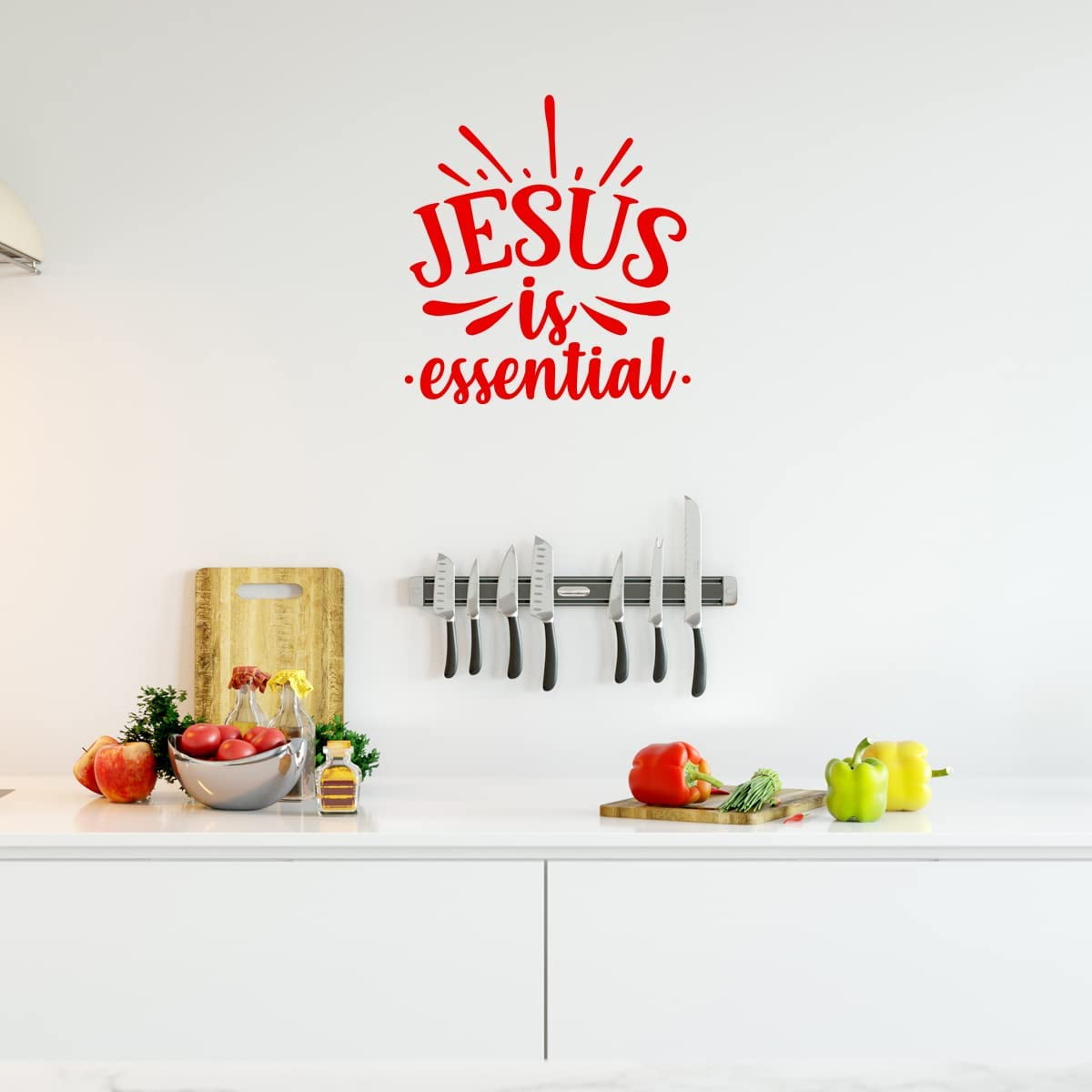 VWAQ Jesus is Essential, Christian Vinyl Wall Art Decal Quote Home ...