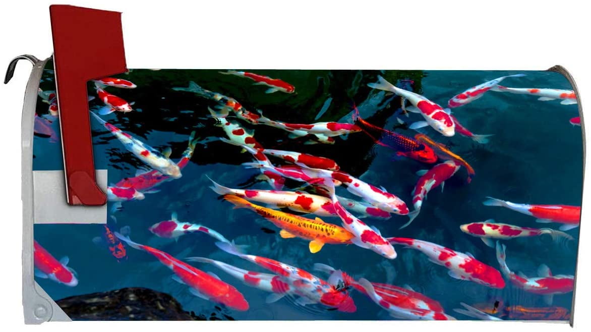 VWAQ Koi Fish Mailbox Covers Magnetic Summer Mailbox Wraps Decoration ...