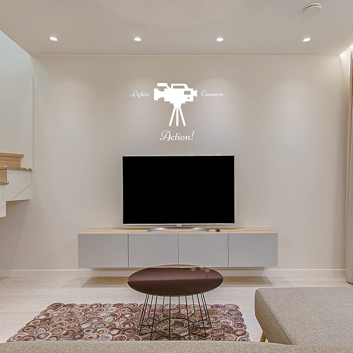 VWAQ Lights Camera Action Decor Wall Sticker Home Theater Room Wall ...