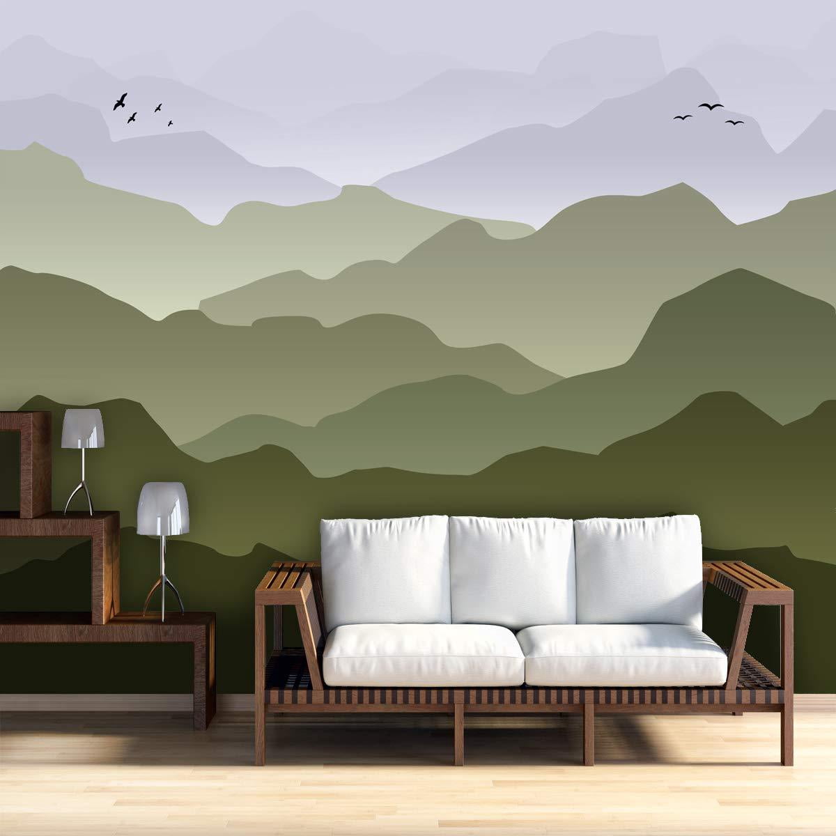 VWAQ Mountain Wallpaper Peel and Stick Nursery Mural Self Adhesive ...