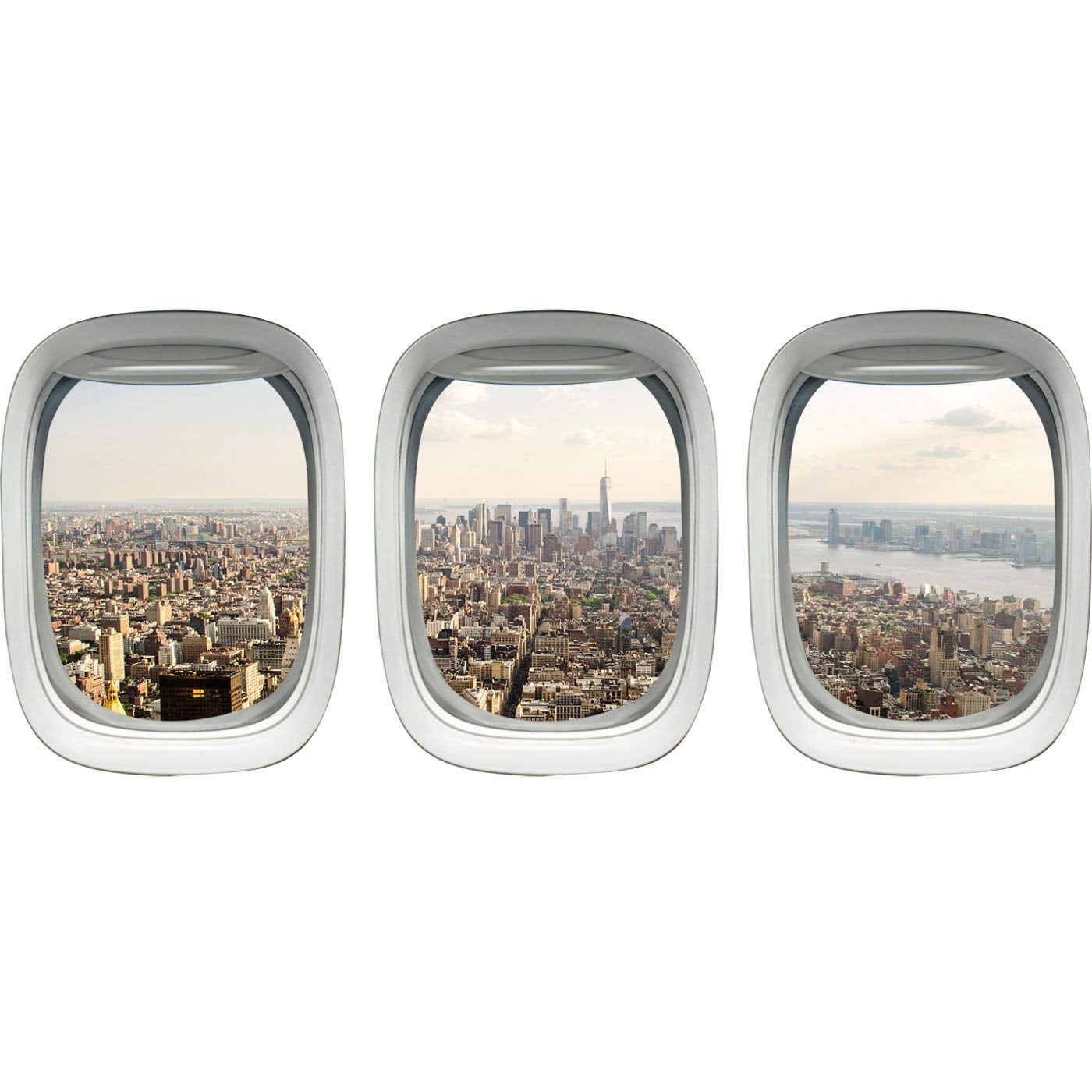VWAQ NYC Wall Sticker - New York City Window Decal - Airplane Window ...