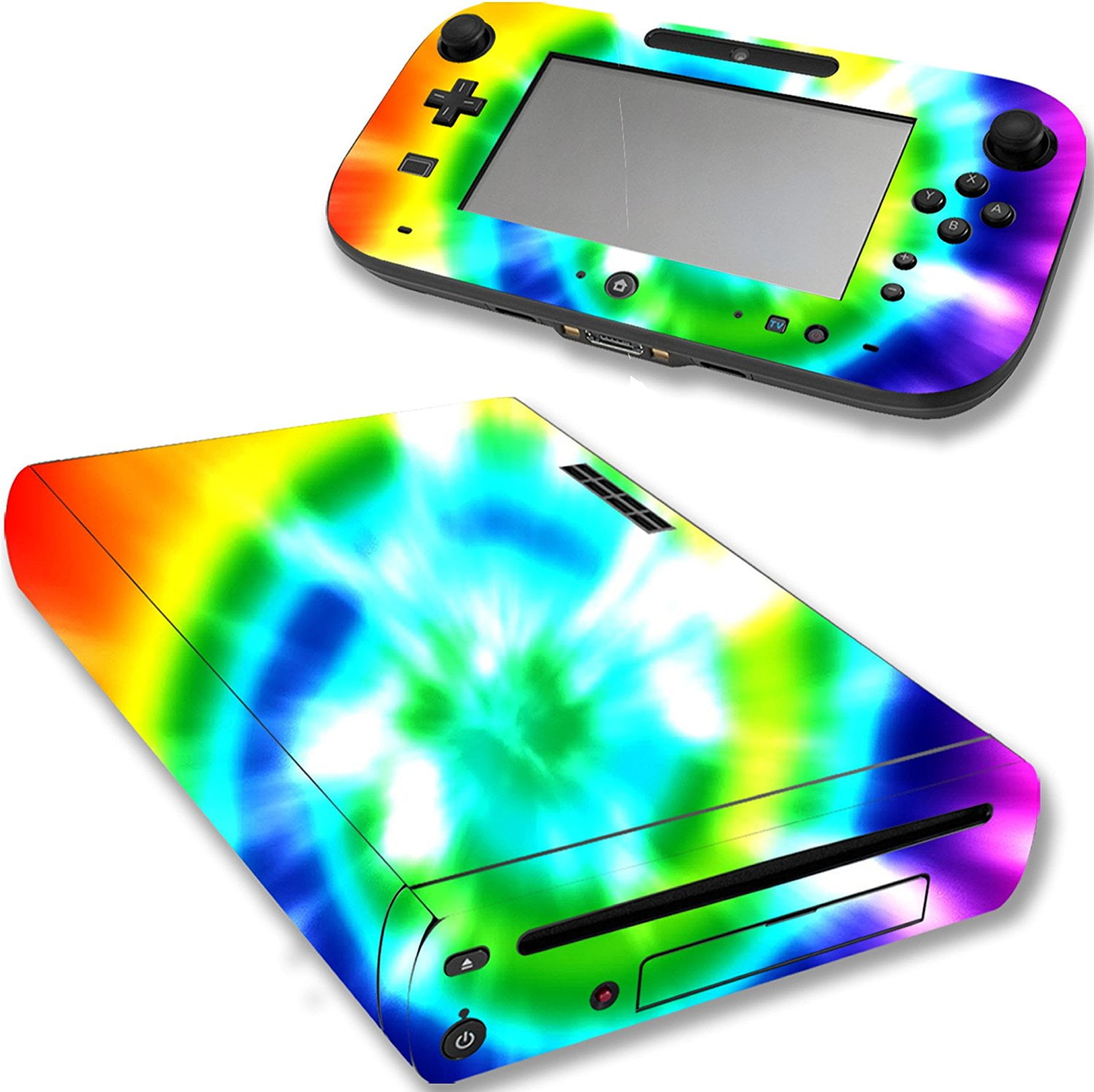 VWAQ Nintendo Wii U Decal Skin Tie Dye Rainbow Skin Covers VWAQ-WGC2 ...