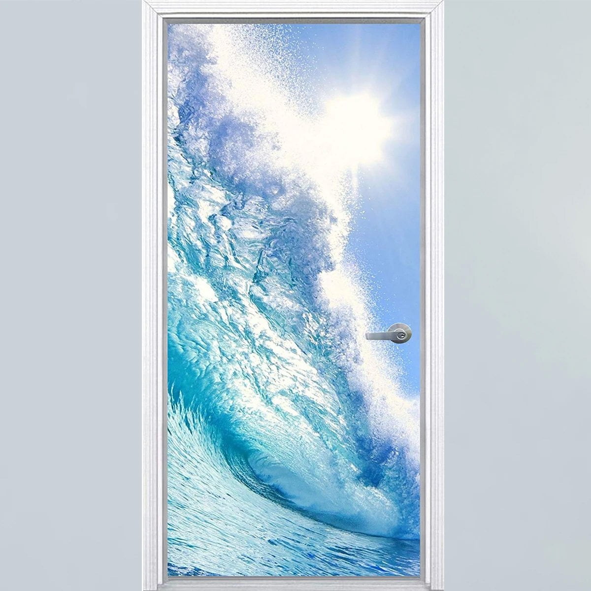 VWAQ- Ocean Door Mural Decor - Vinyl Beach Water Bedroom Door Wrap ...