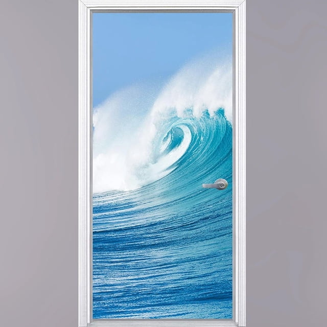 VWAQ- Ocean Door Mural Vinyl Decor - Beach Door Wrap Decal Kids Bedroom ...