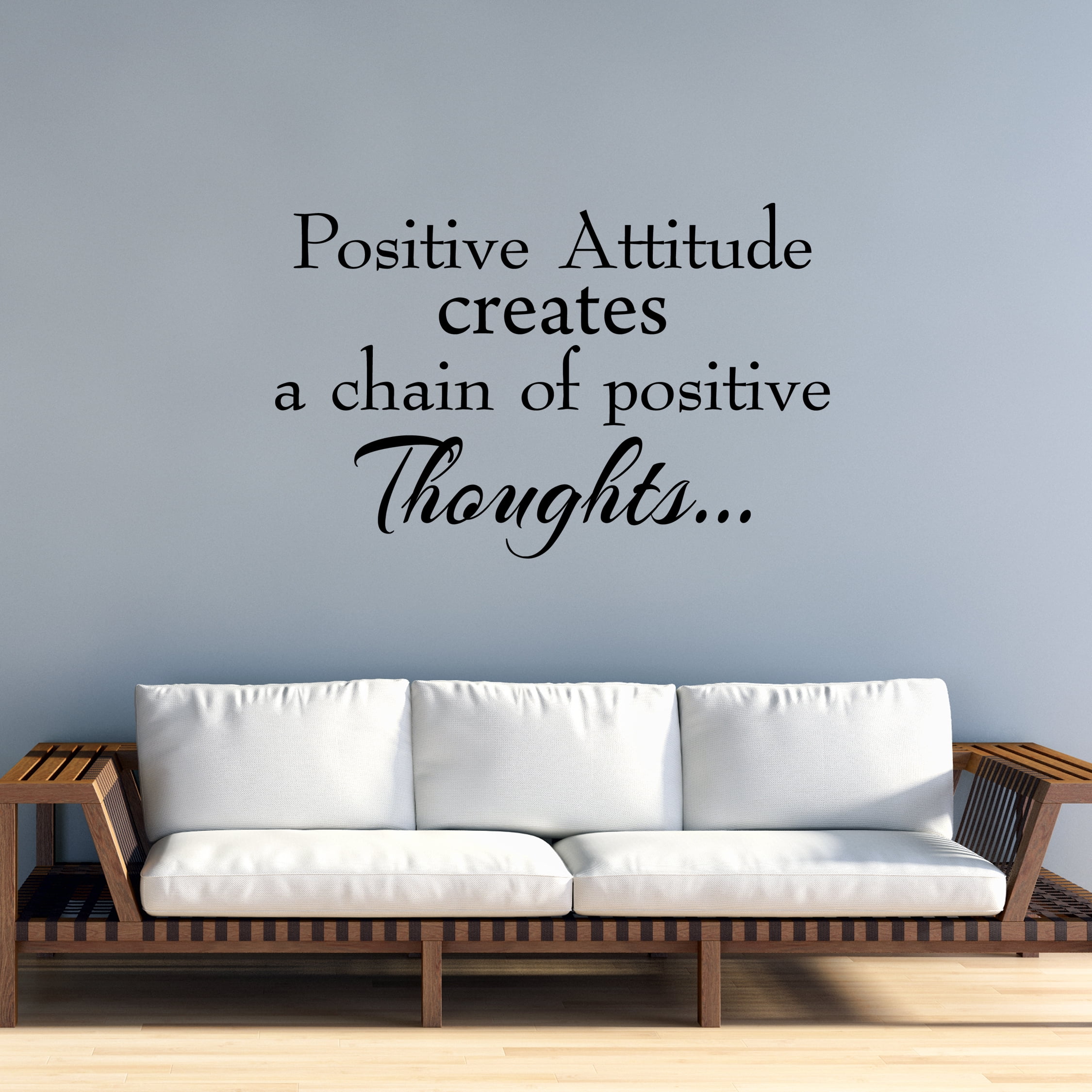 VWAQ Positive Attitude Creates a Chain of Positive Thought Vinyl Wall ...