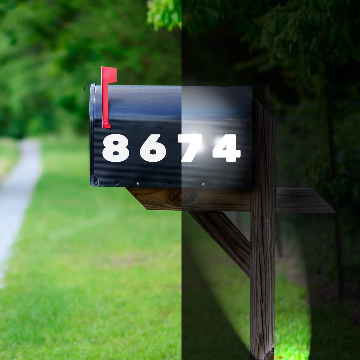 VWAQ Reflective Mailbox Decals 5 Sets - Numbers 0-9 Die Cut Stickers ...