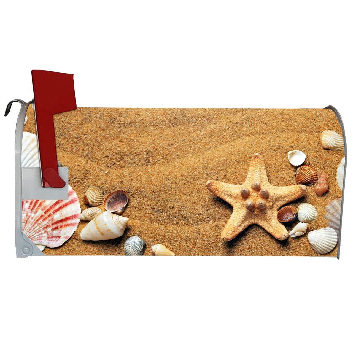 VWAQ Seashells and Starfish Summer Beach Mailbox Covers Magnetic ...