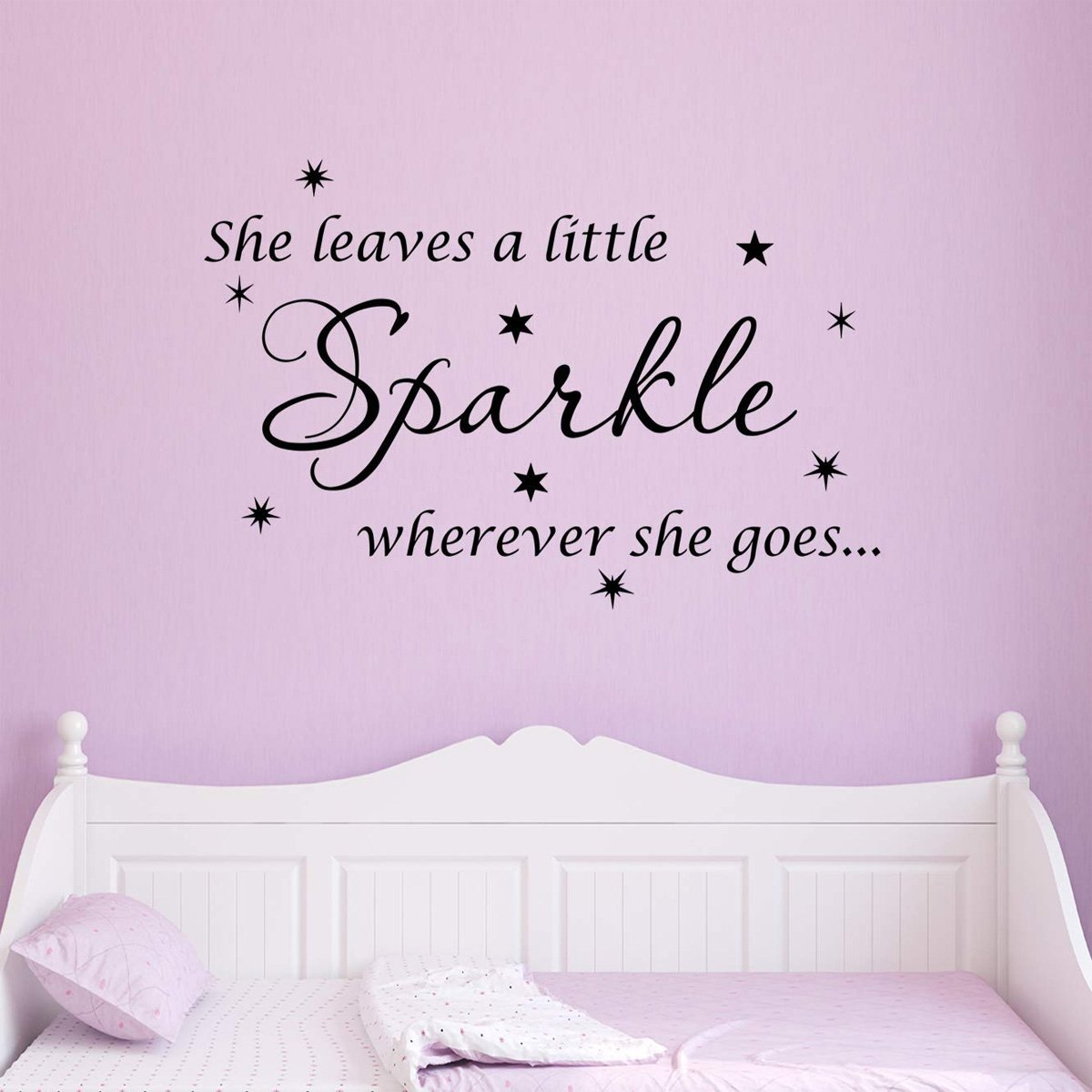 VWAQ She Leaves A Little Sparkle Wherever She Goes Wall Art Decal ...