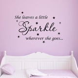 VWAQ She Leaves A Little Sparkle Wherever She Goes Wall Art Decal ...