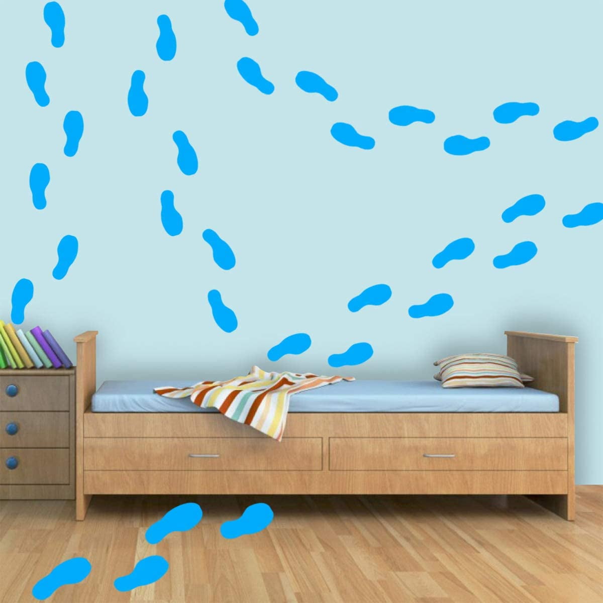 VWAQ Shoe Print Footprint Vinyl Decals - Peel and Stick Floor or Wall ...