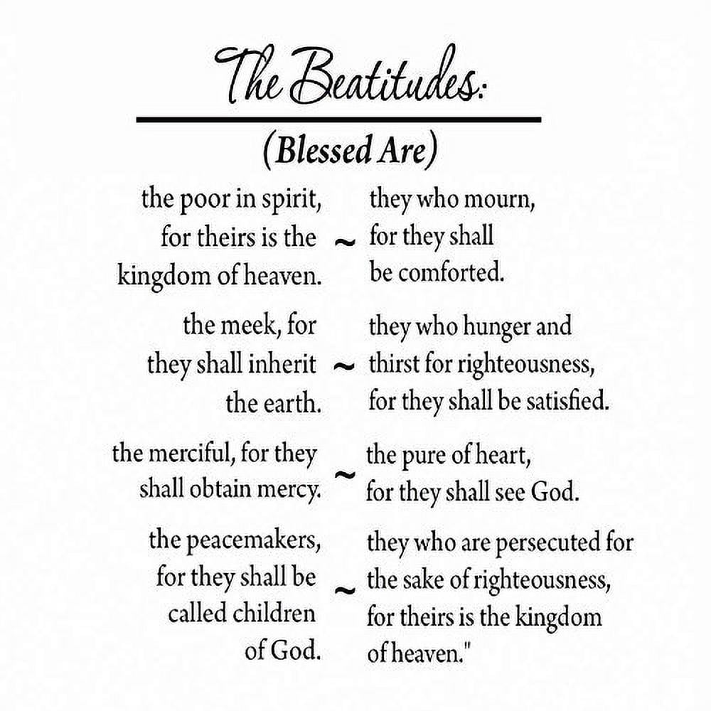 VWAQ The Beatitudes Wall Decal Bible Wall Art Matthew VWAQ 1611 ...