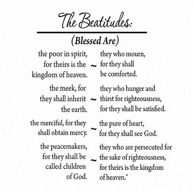 VWAQ The Beatitudes Wall Decal Bible Wall Art Matthew VWAQ 1611 ...