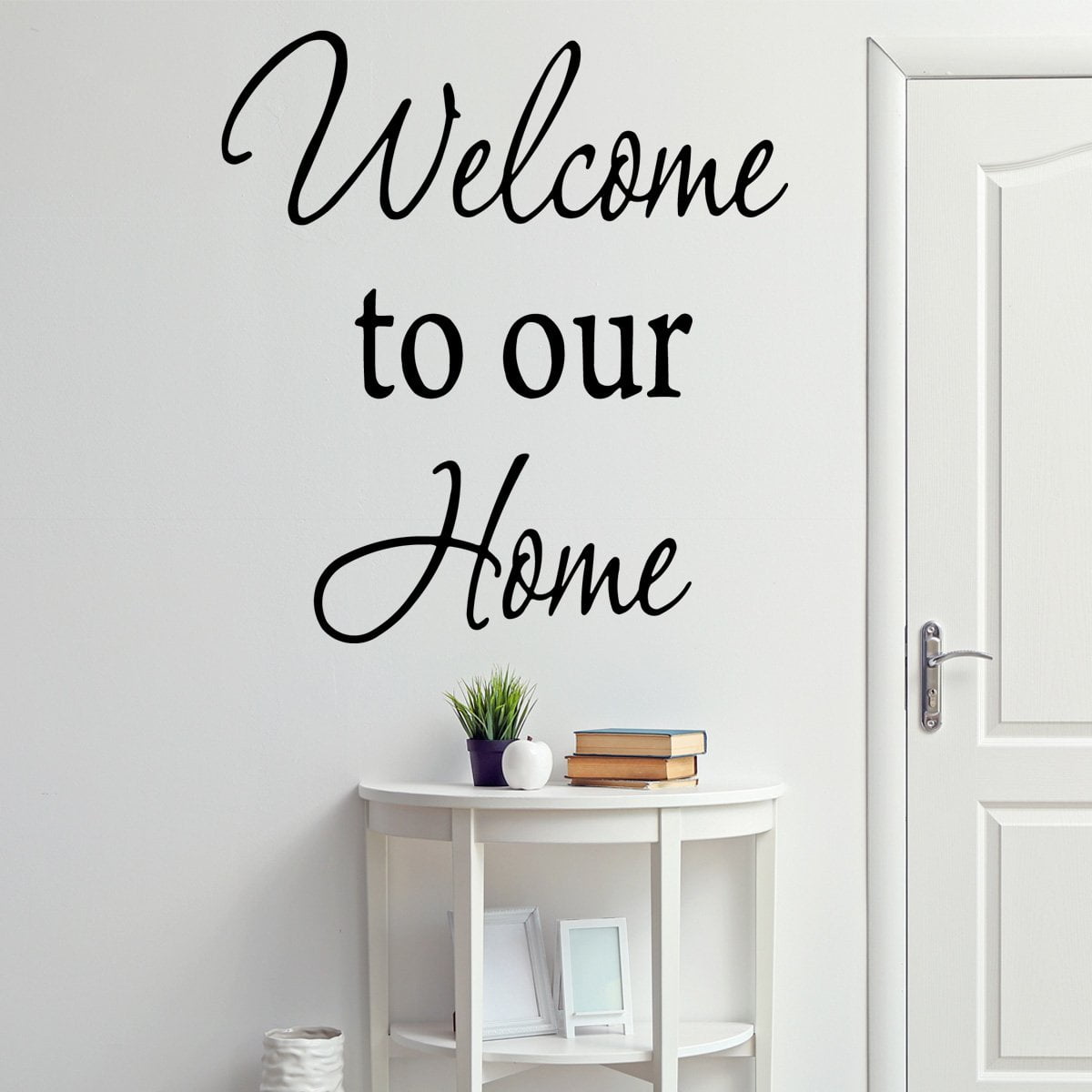 VWAQ Welcome To Our Home, Family Wall Decal Sticker (18"H x 16"W Black ...