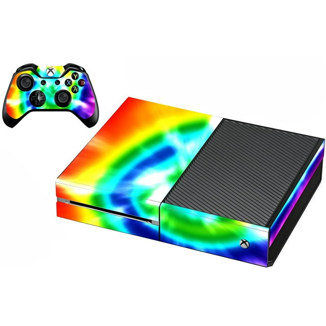 VWAQ Xbox One Tie Dye Skin For Console And Controller Rainbow Skin For ...