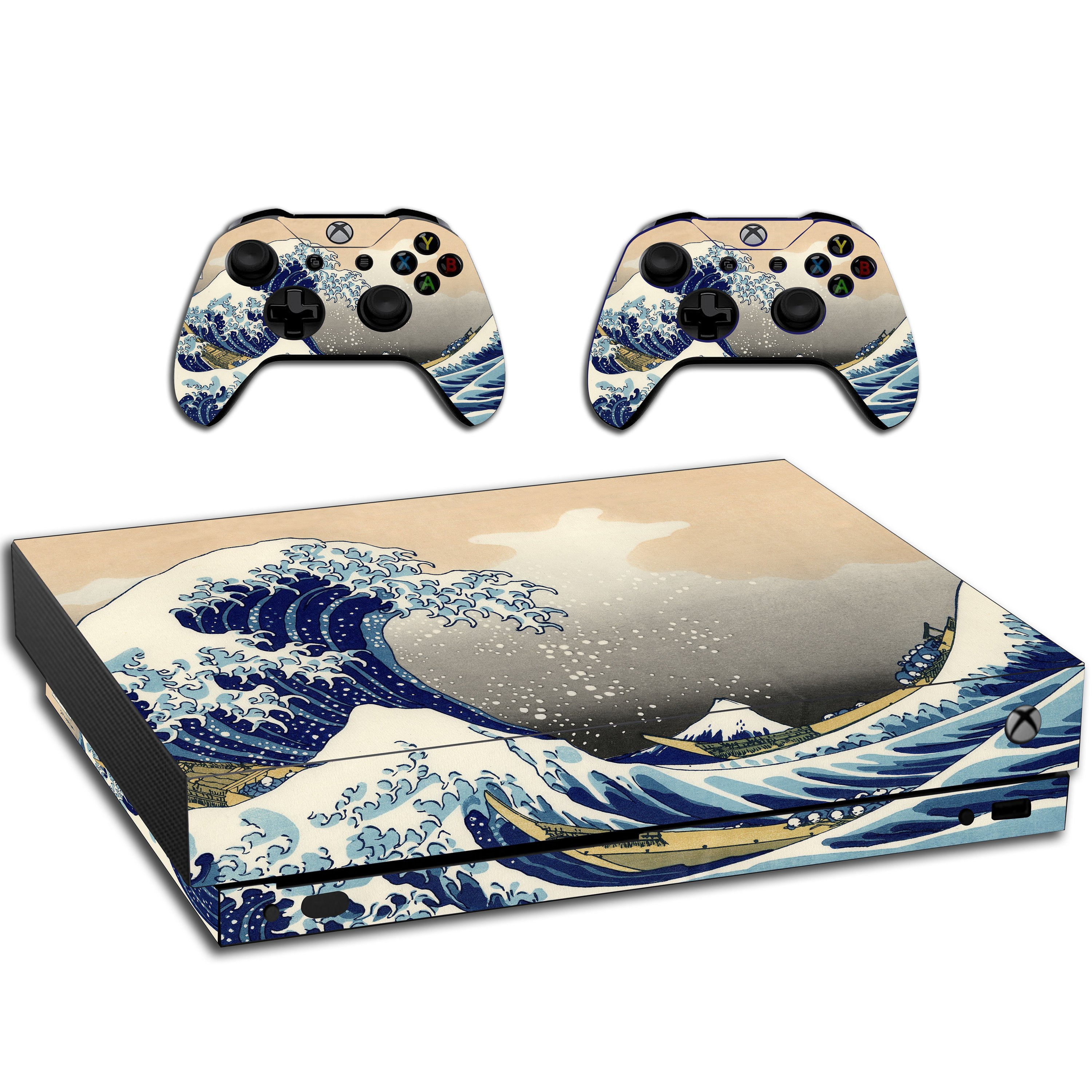 VWAQ Xbox One X Skin The Great Wave Off Kanagawa | Vinyl Wrap Decal ...