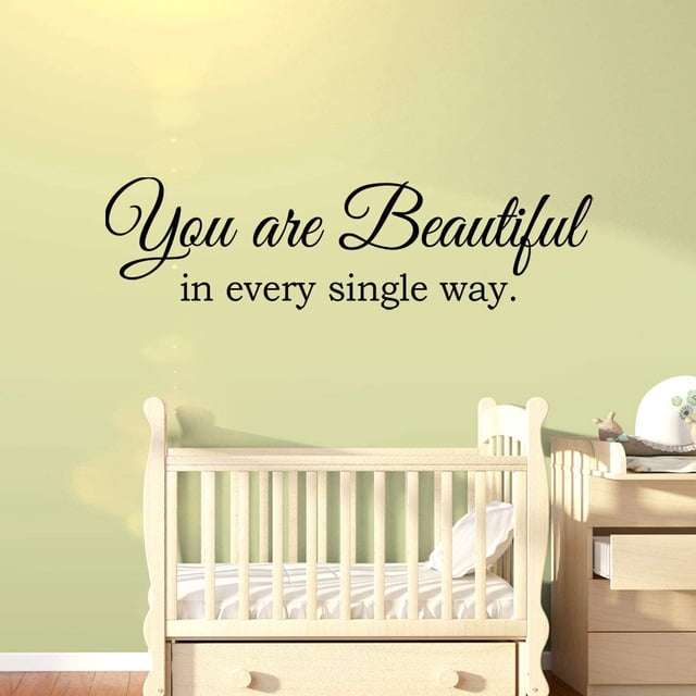 VWAQ You are Beautiful in Every Single Way Wall Decal Motivational ...