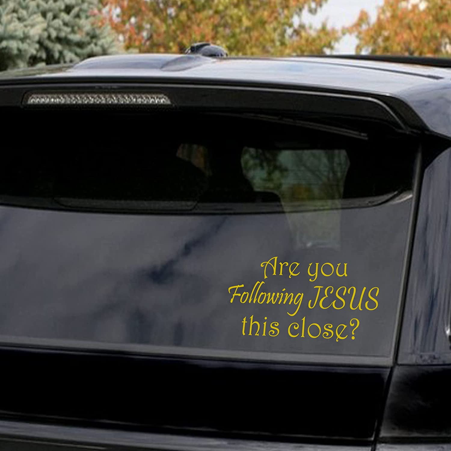 VWAQ are You Following Jesus This Close? Funny Window Decal Car ...