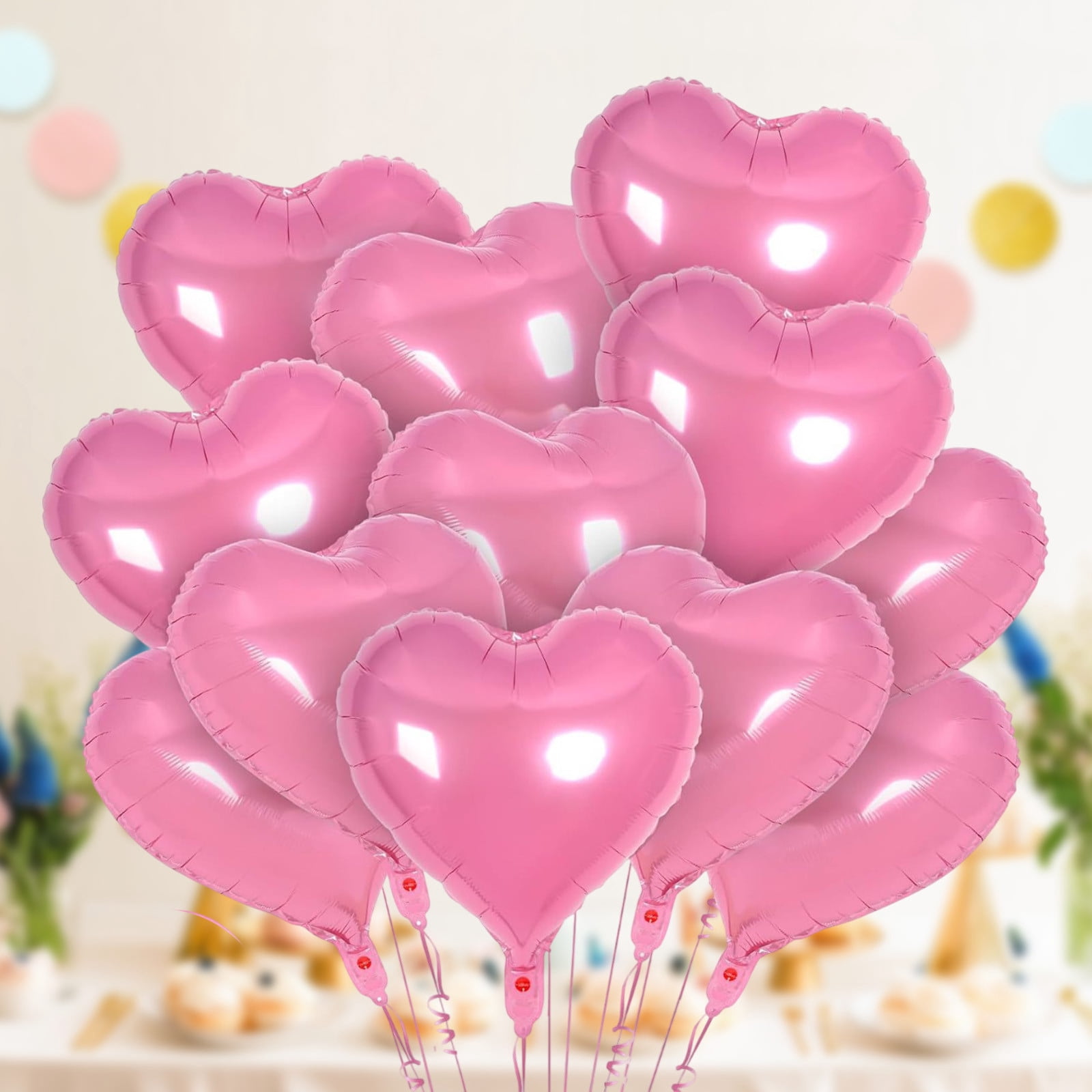 VWRXBZ 10 Pack Heart Foil Balloons, Black Aluminum Self Sealing ...