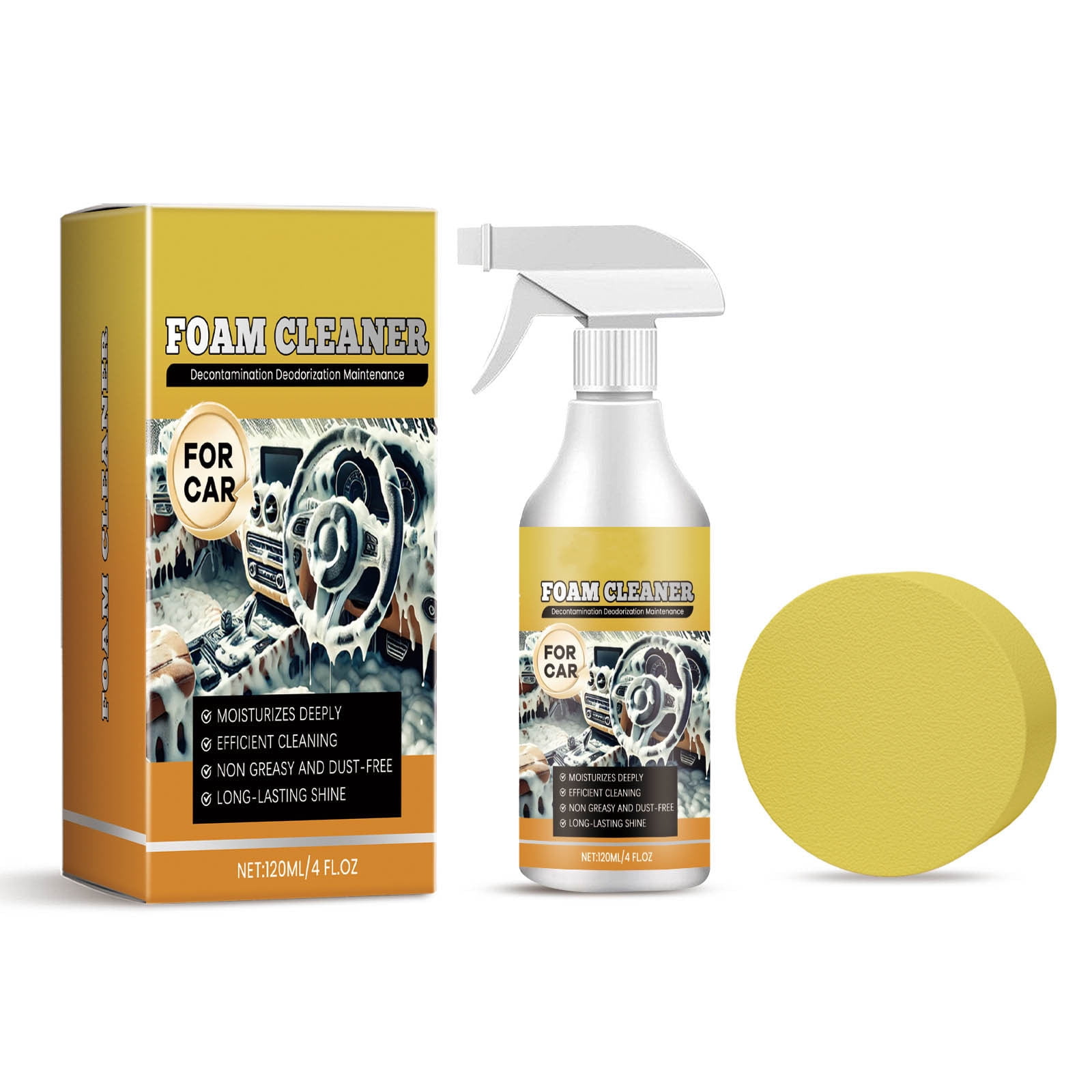 VWRXBZ Automotive Multi-Purpose Foam Cleaner for Leather & Plastic ...