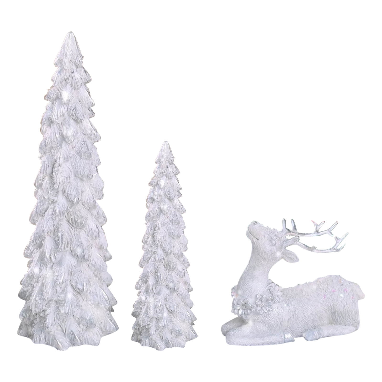 VWRXBZ Christmas Ornaments, 3 Pieces of Resin Christmas Tree and ...