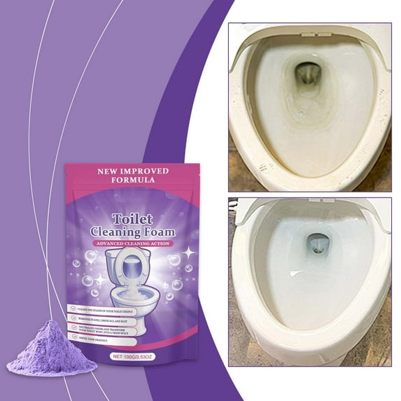 VWRXBZ Foaming Toilet Cleaning Powder, Removes Stubborn Stains & Odors ...