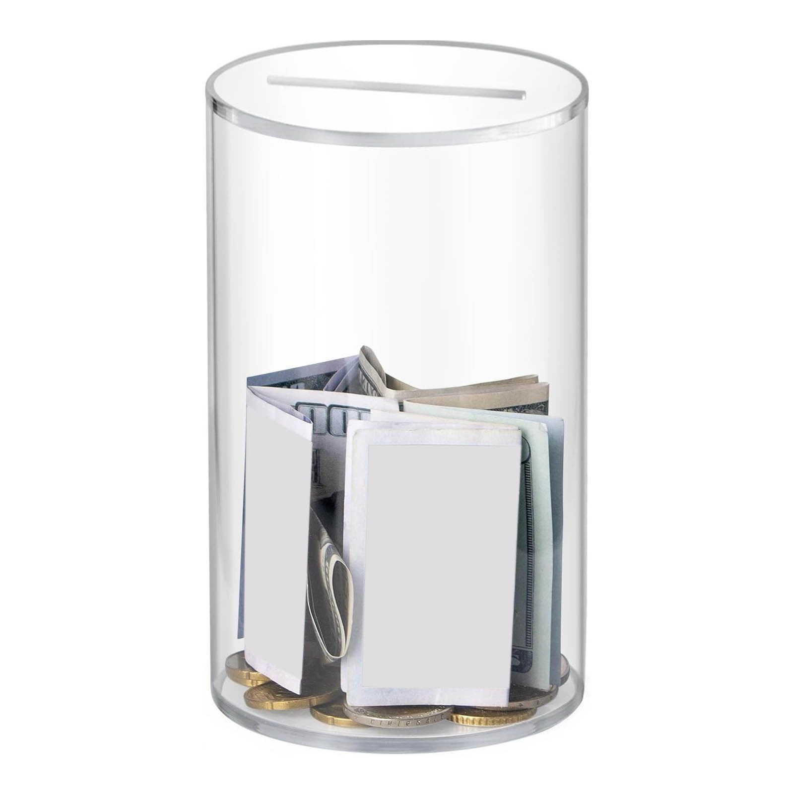 VWRXBZ Money Box Clear Acrylic Bank for Kids Small Clear Money Saving ...