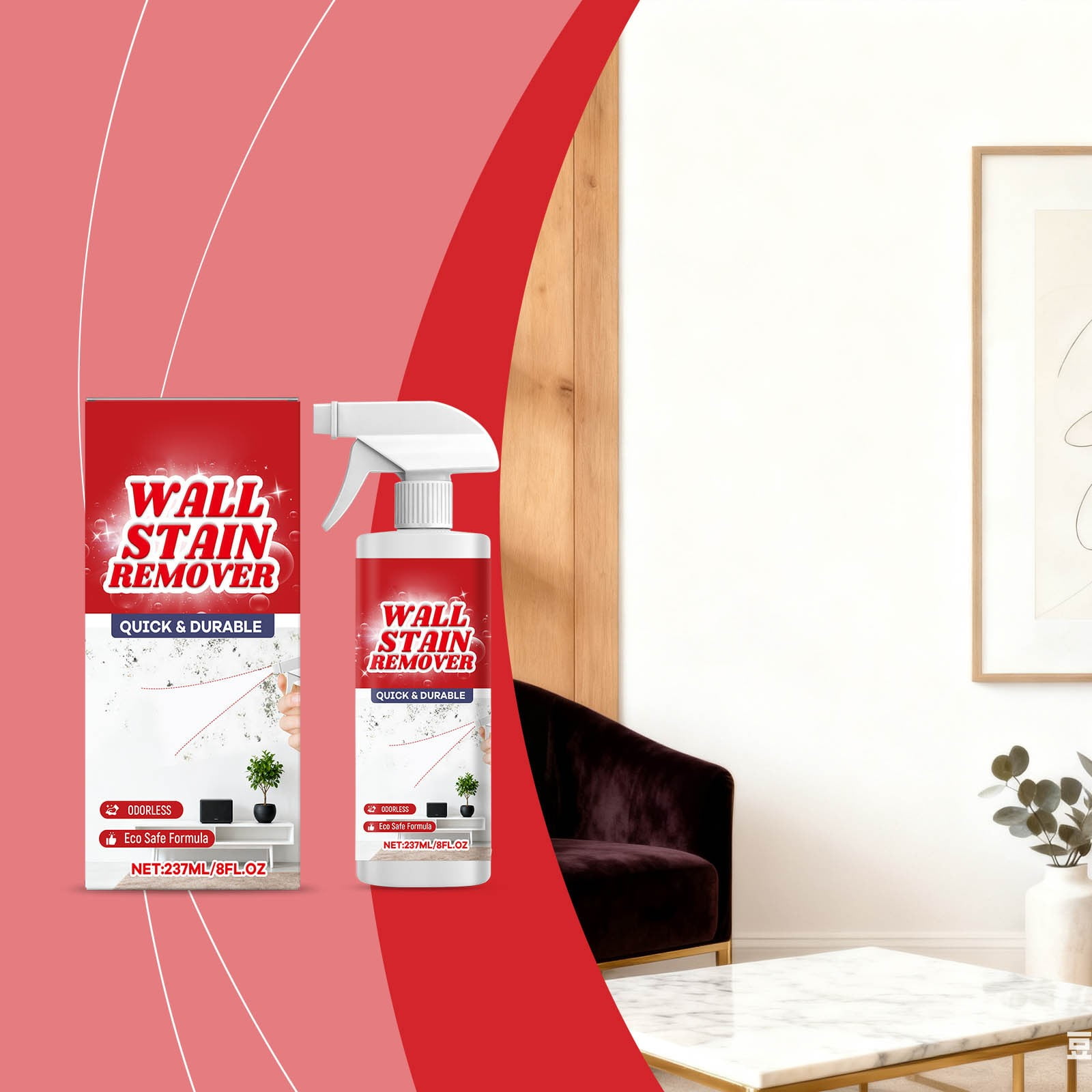 VWRXBZ Wall Stain Remover, 8oz Multipurpose Cleaner for Home Walls ...