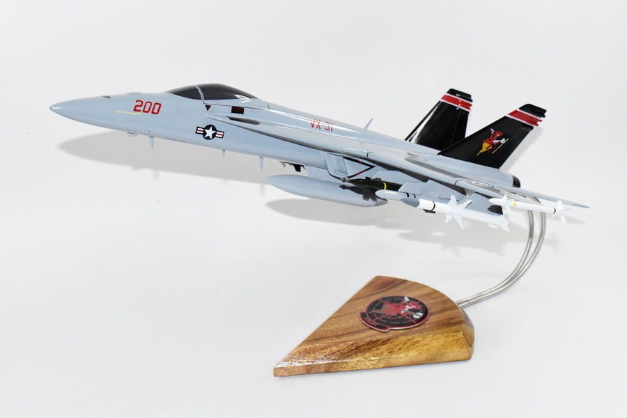 VX-31 Dust Devils F/A-18E Model, Navy, 1/40th (18") Scale, Mahogany ...