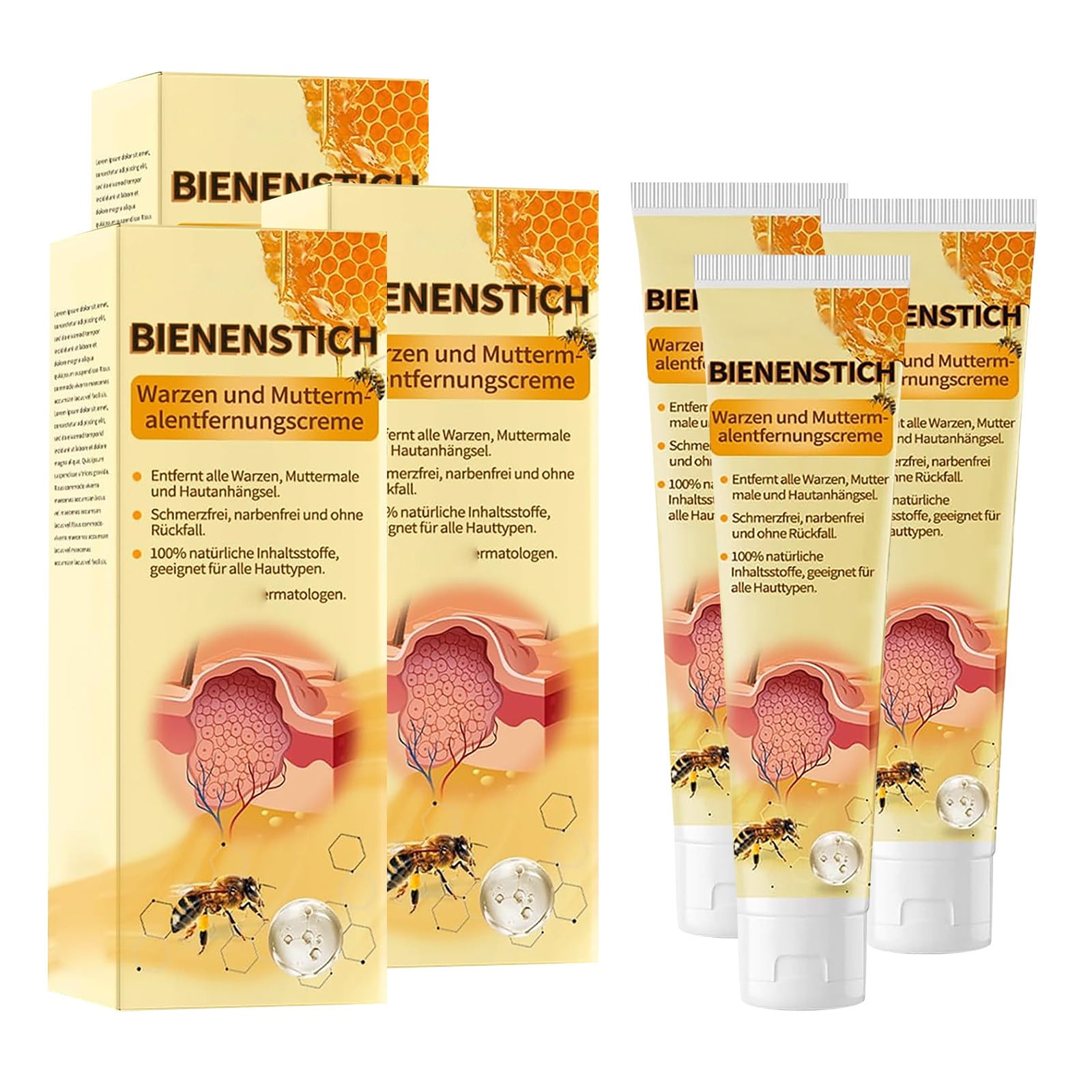 VXARARL Bee Relief Ointment, Bee Gel, And Bee Can Remove Skin Pimples ...