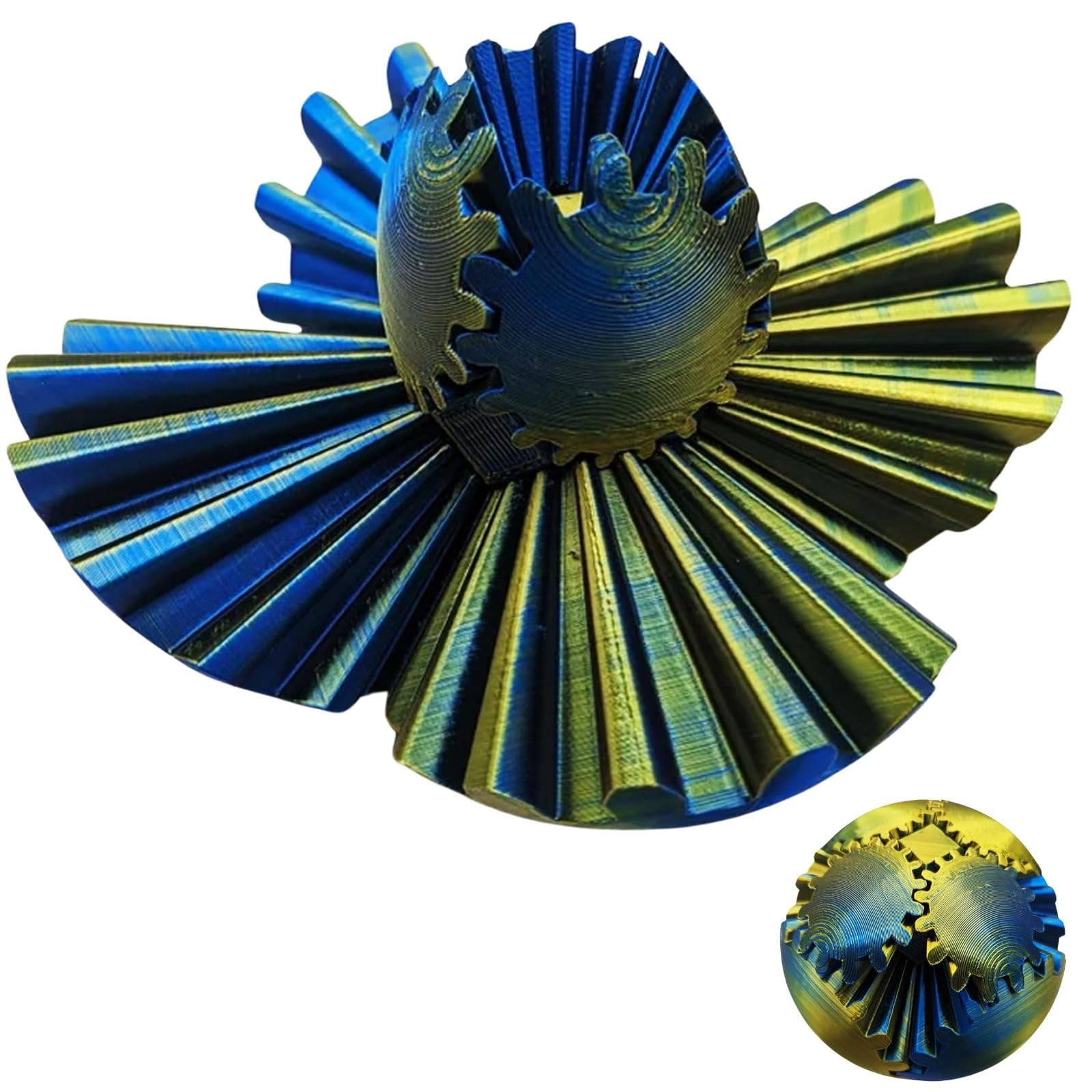 VXARARL Gear Ball 3D Printed Gear Ball Fidget Toy Spin Ball, Gear ...