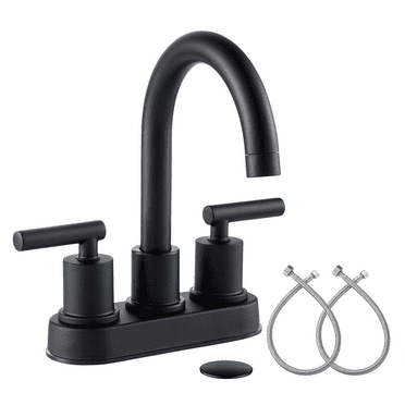 Centerset 2-Handle Waterful Bathroom Sink Faucet With Drain Assembly ...