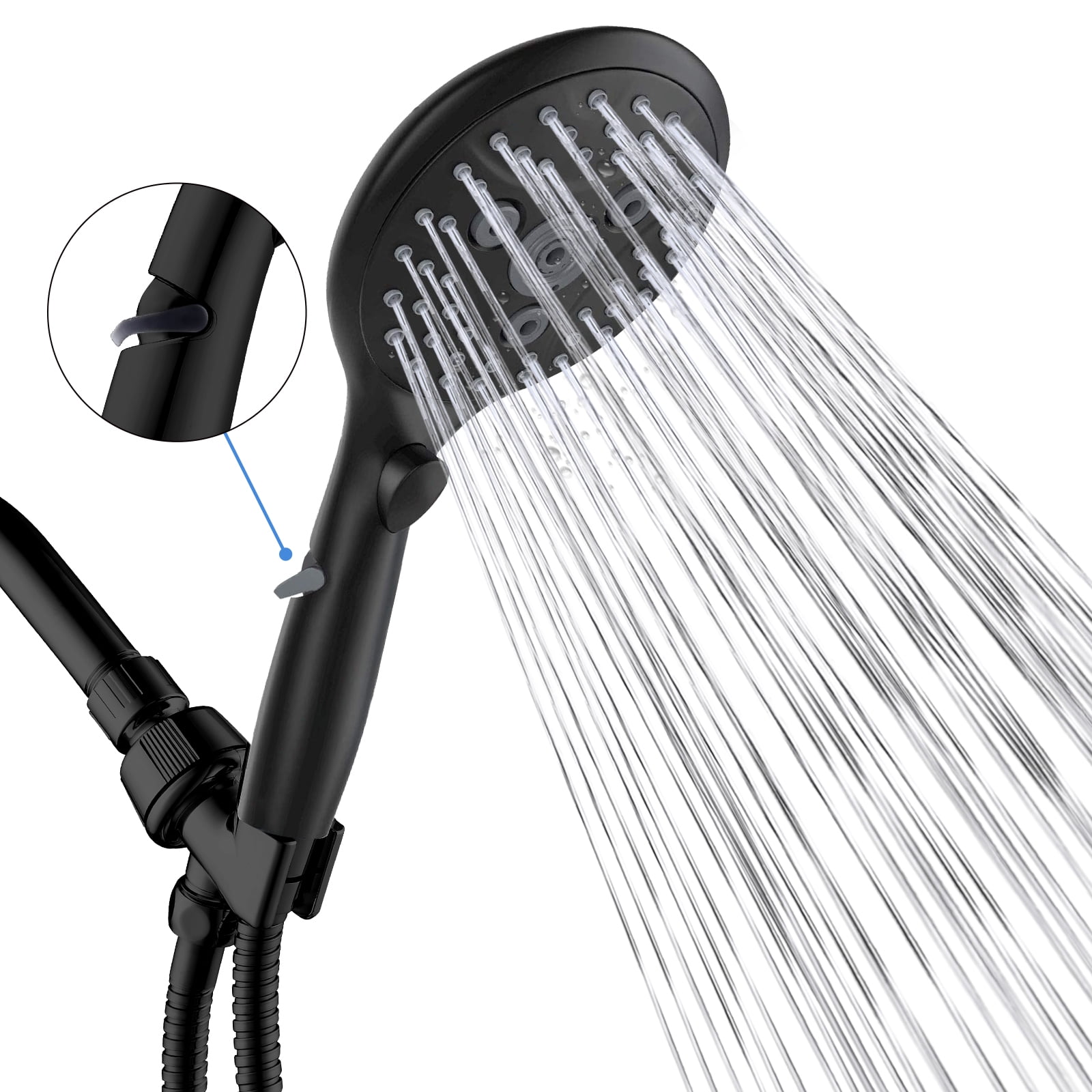 Vxv Bathroom Handheld Shower Head With On Off Switch 6 Spray Setting