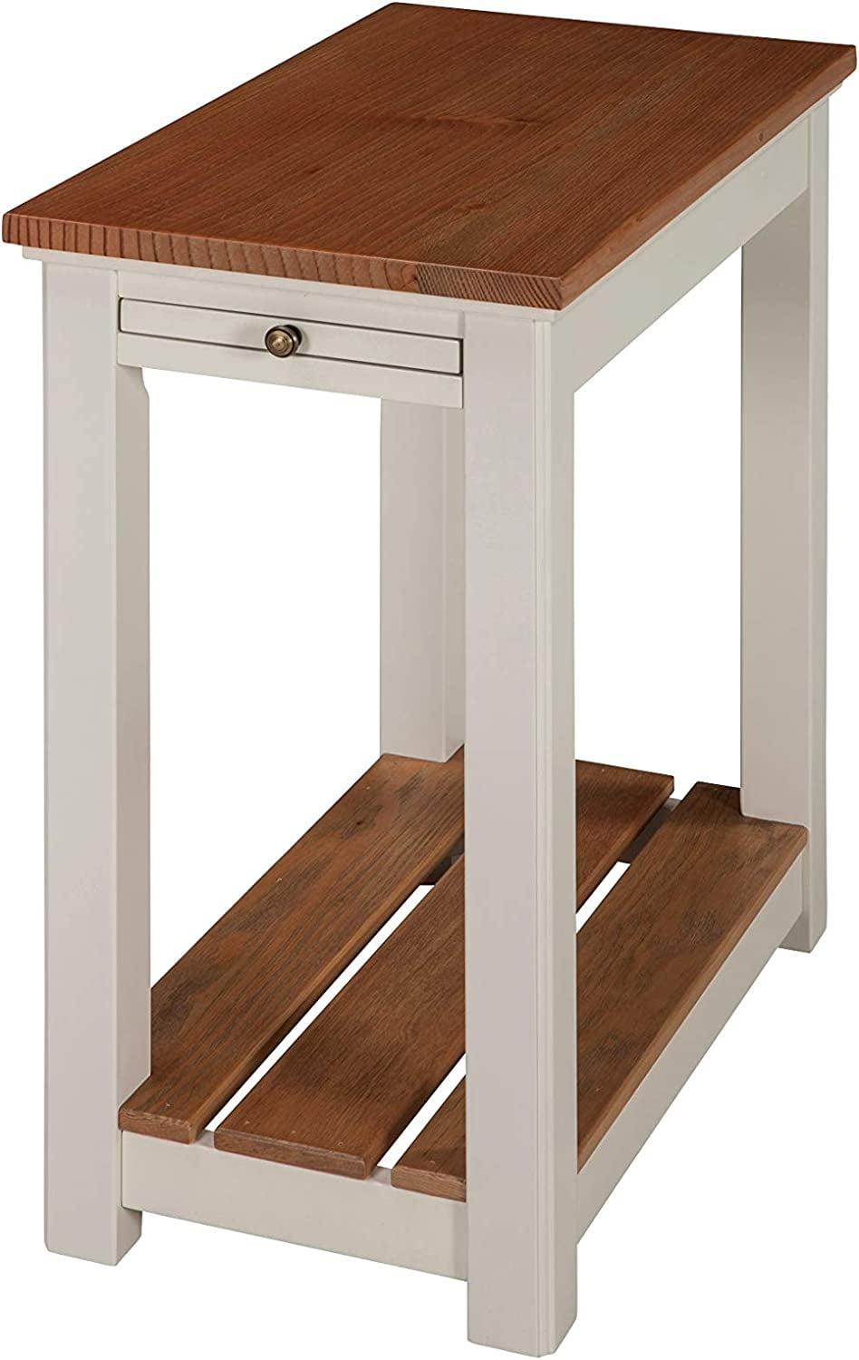 VYIBNOIM Savannah End Table - 12x22 Inch Narrow Side Table with Pull ...