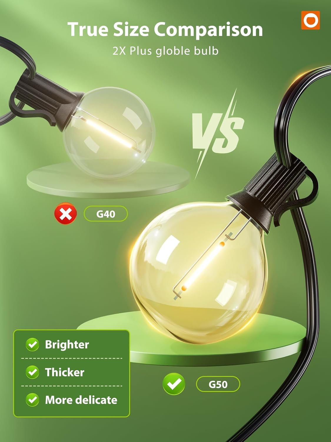 VYIHBO 100FT Solar String Lights for Outside G50 Waterproof with USB ...