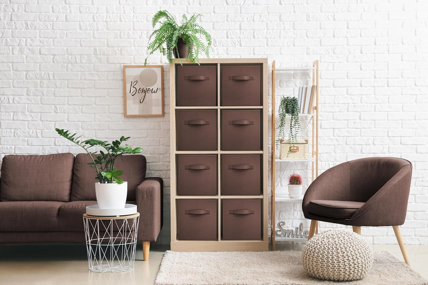 VYIHBO 13 Inch Storage Bins - Sturdy Collapsible Fabric Storage Cubes ...