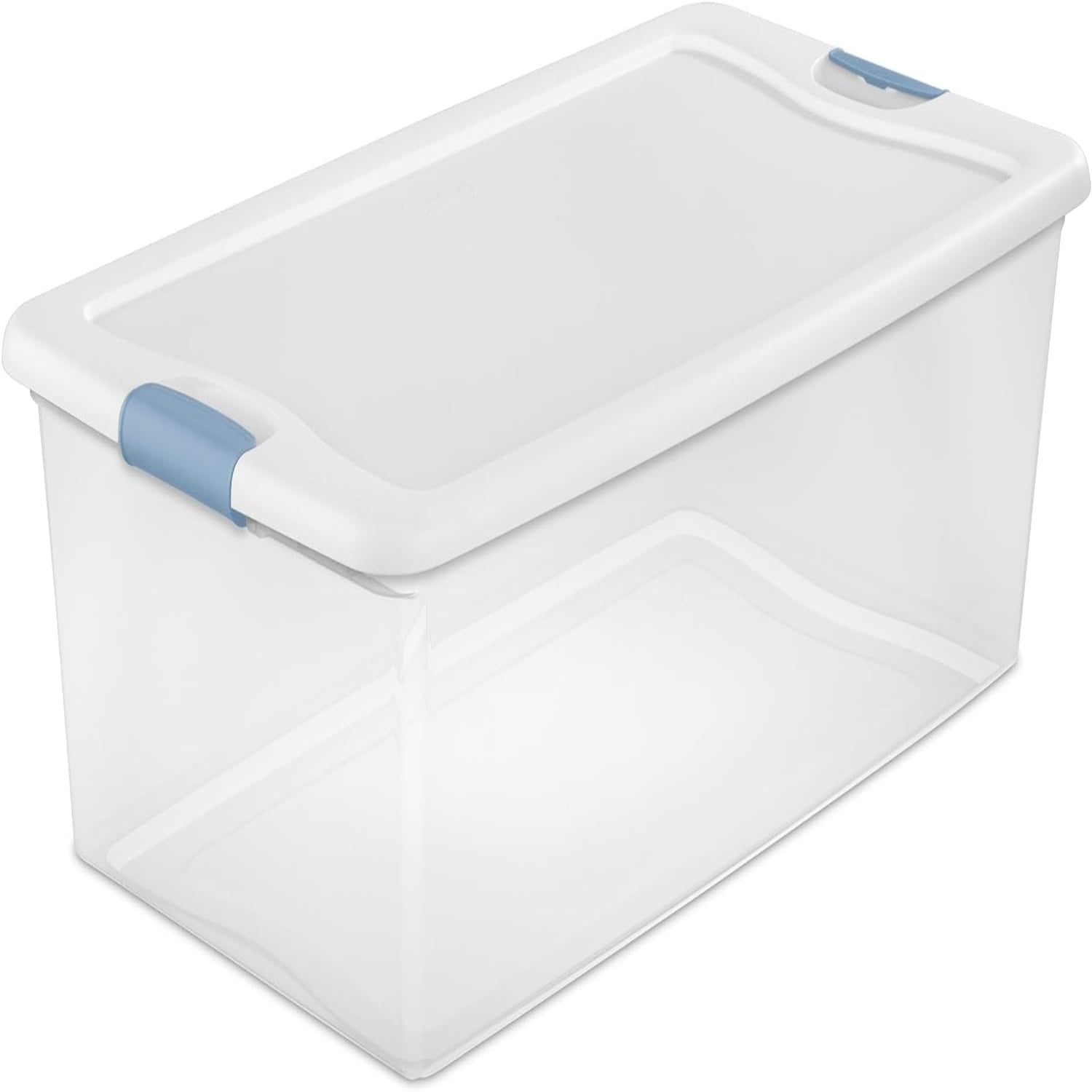 VYIHBO 15 Qt Latching Storage Box Stackable Bin with Latch Lid Plastic ...