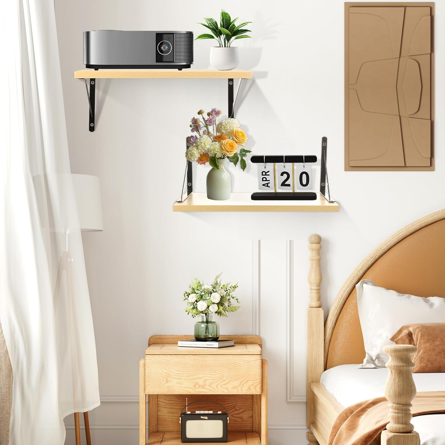 VYIHBO 2 Pcs Projector Wall Mount Shelf Projectors Deep Floating ...