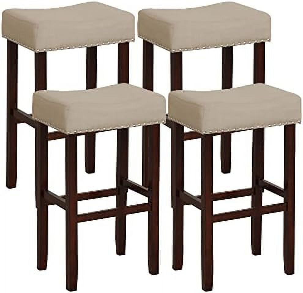 VYIHBO 25" Counter Height Stools - Backless Saddle Barstools with ...