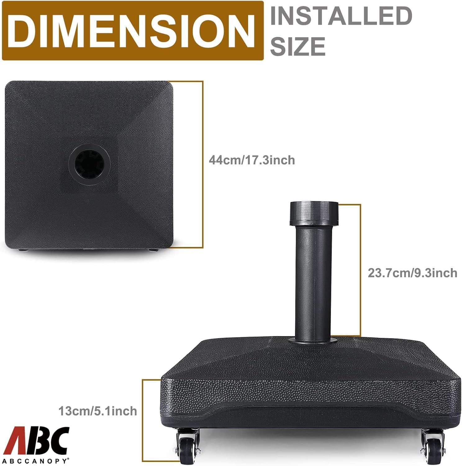 VYIHBO 48.5lbs Base Water Filled Stand Market Heavy Duty Stand Holder ...