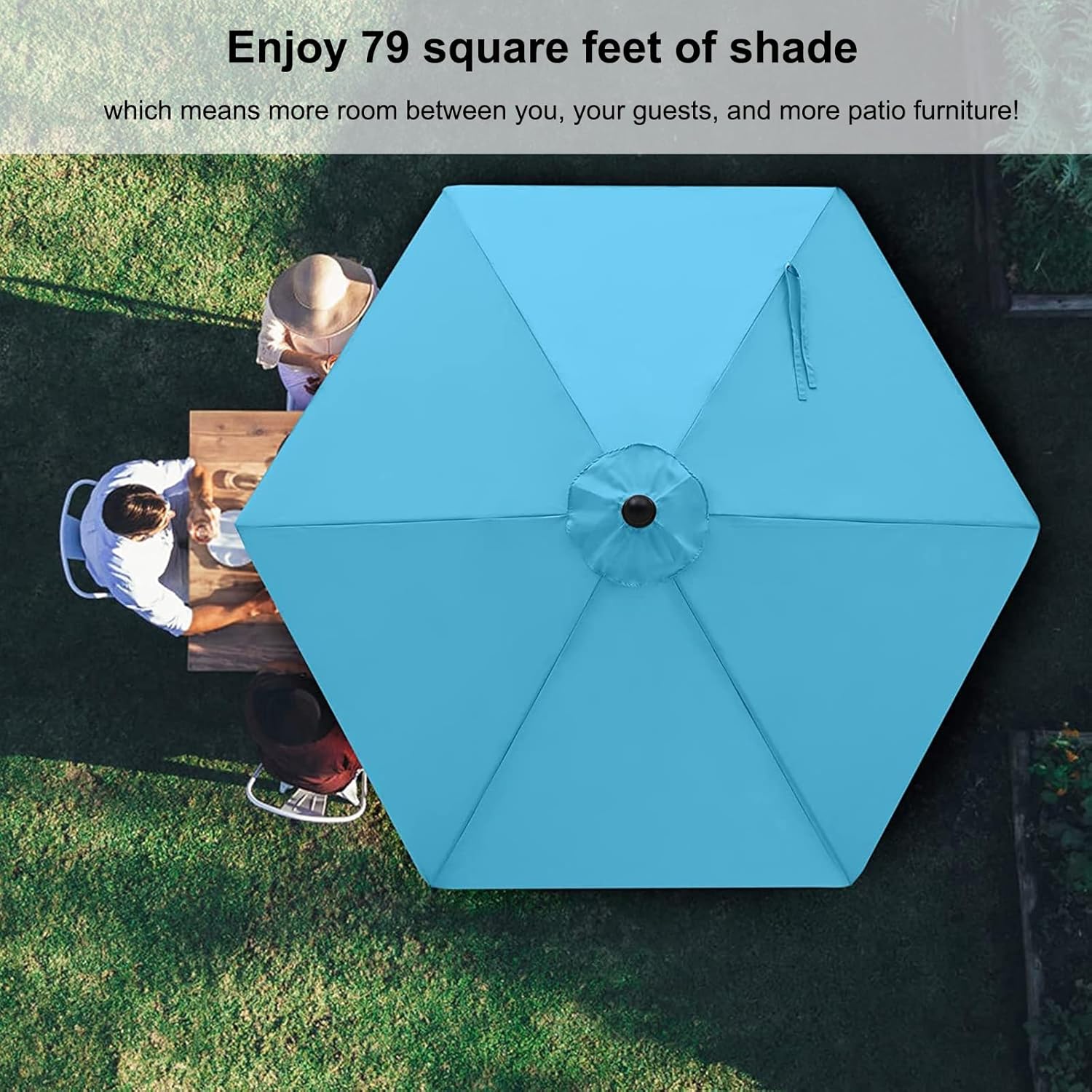 VYIHBO 6.6ft/9ft/10ft Canopy Cover 6 Ribs/8 Ribs Cantilever Replacement ...