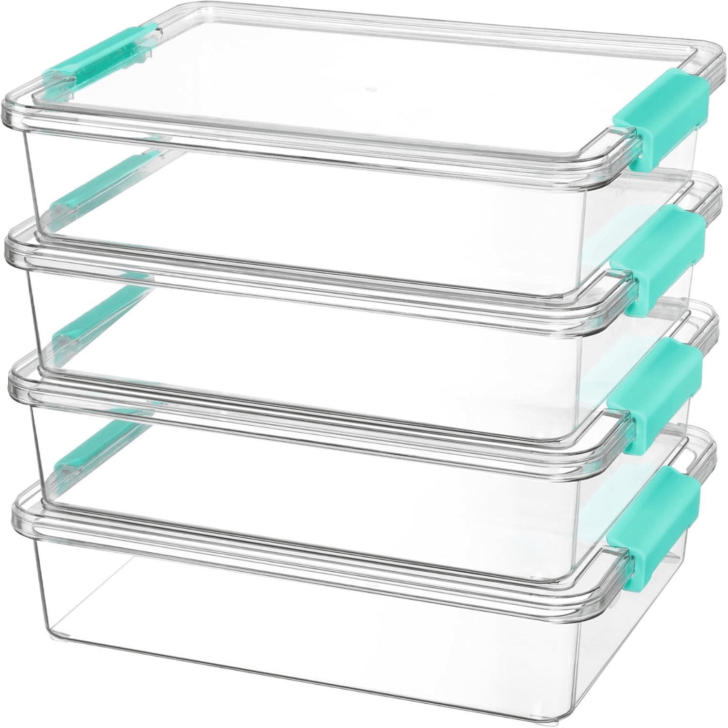 VYIHBO 6 Qt Plastic Storage Bins with Lids Clear Sensory Bins Arts ...