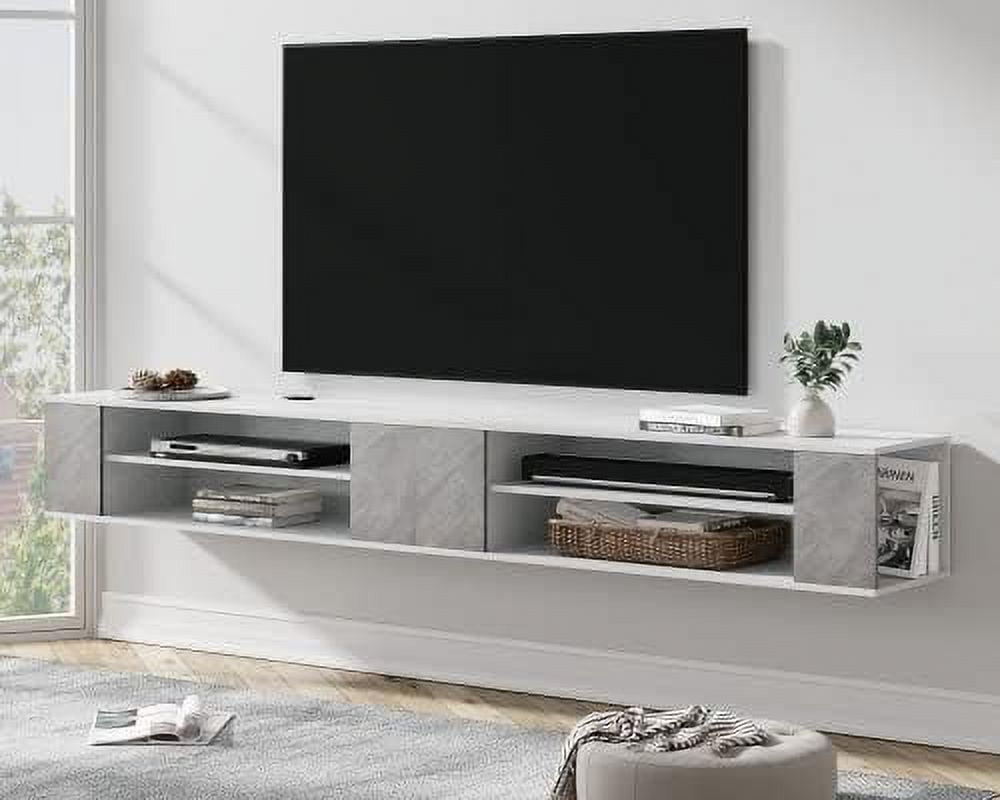 VYIHBO 79 inch Floating TV Stand for 65+ inch TVs Wall Mounted ...