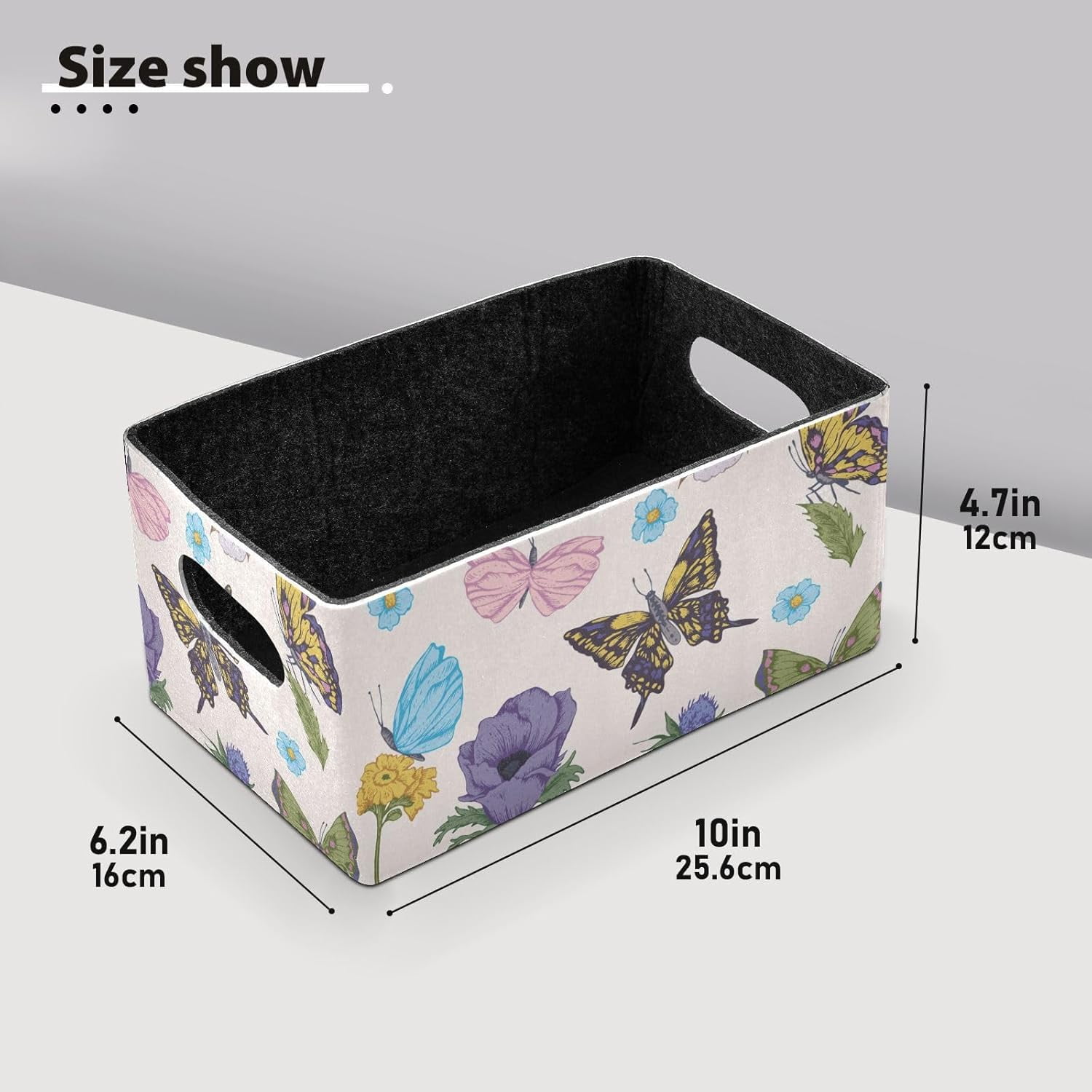 VYIHBO Closet Storage Bins 2 Pcs Felt Open Home Containers Organizer ...