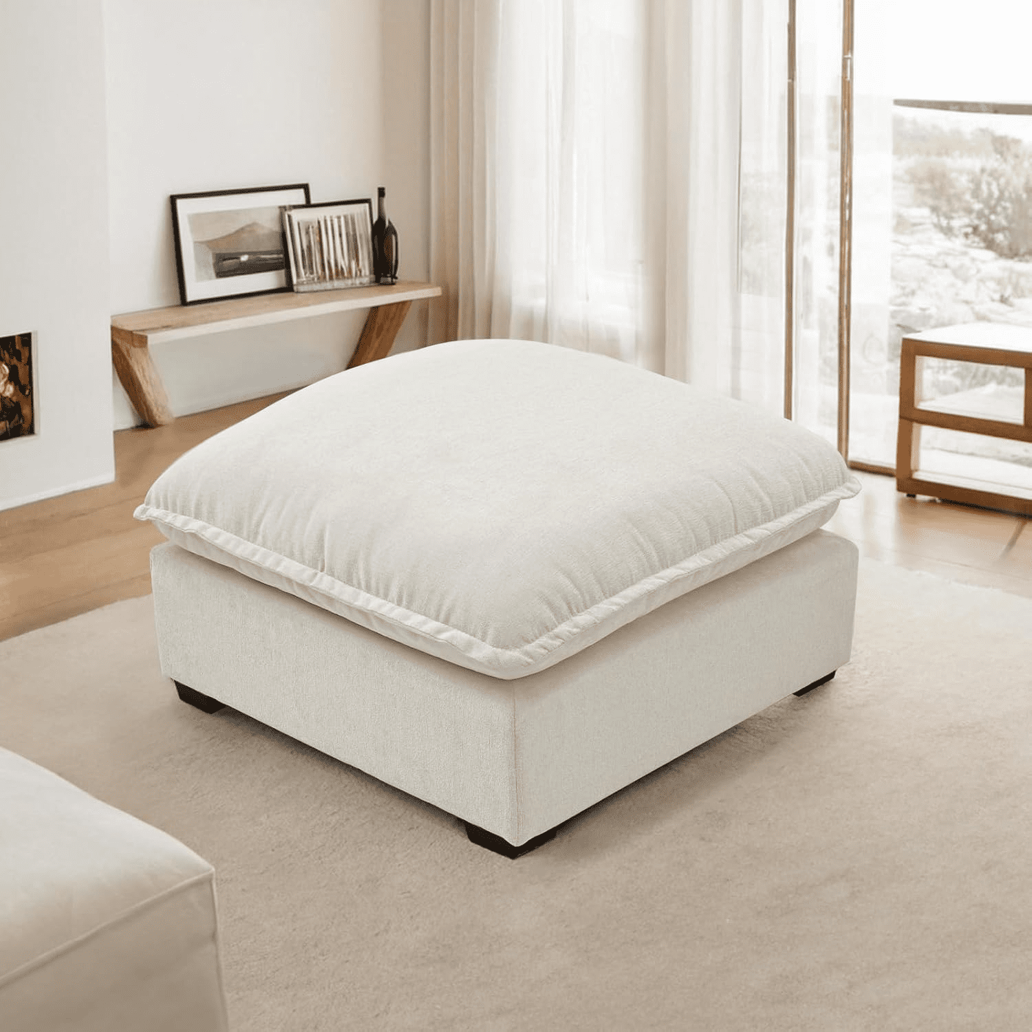 VYIHBO Comfy Cloud Couch Ottoman Moveable Grey Modular Sectional Sofa ...